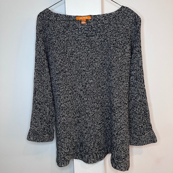 Joe Fresh | Sweaters | Joe Fresh Blk White Boat Neck Sweater Flowy With ...